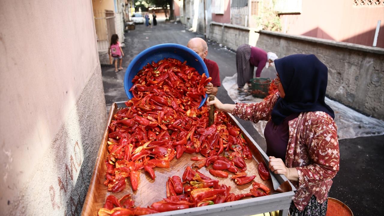 Çukurovalı kadınlar biber salçası mesaisinde | TRT Haber Foto Galeri